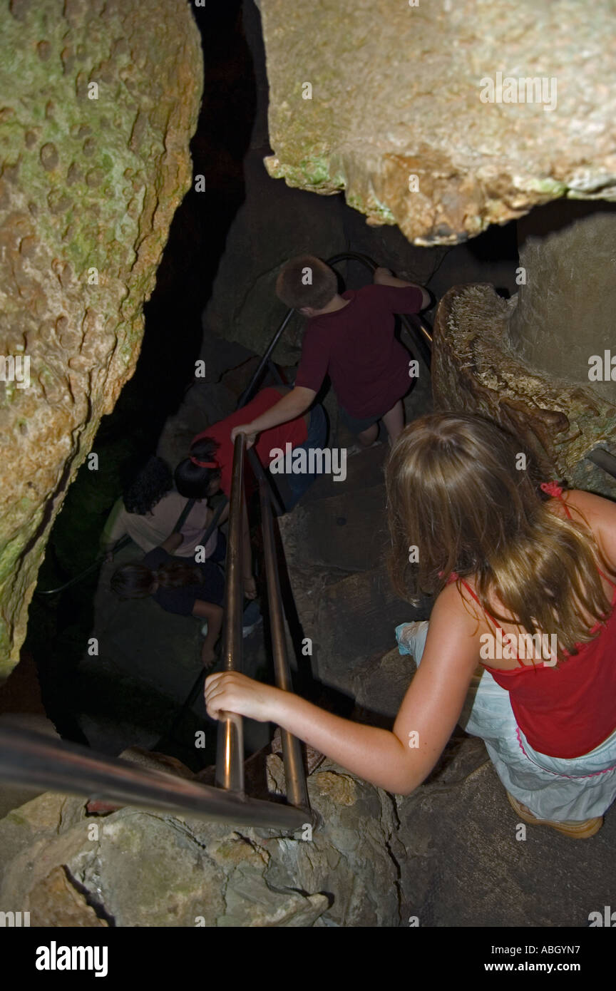 People touring an underground cave Stock Photo - Alamy