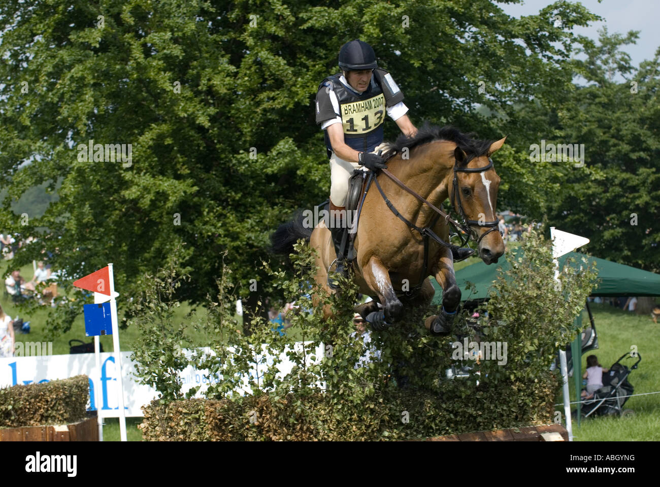 Three Day Event Rider Simon Lawrence Taking part in the Cross Country ...