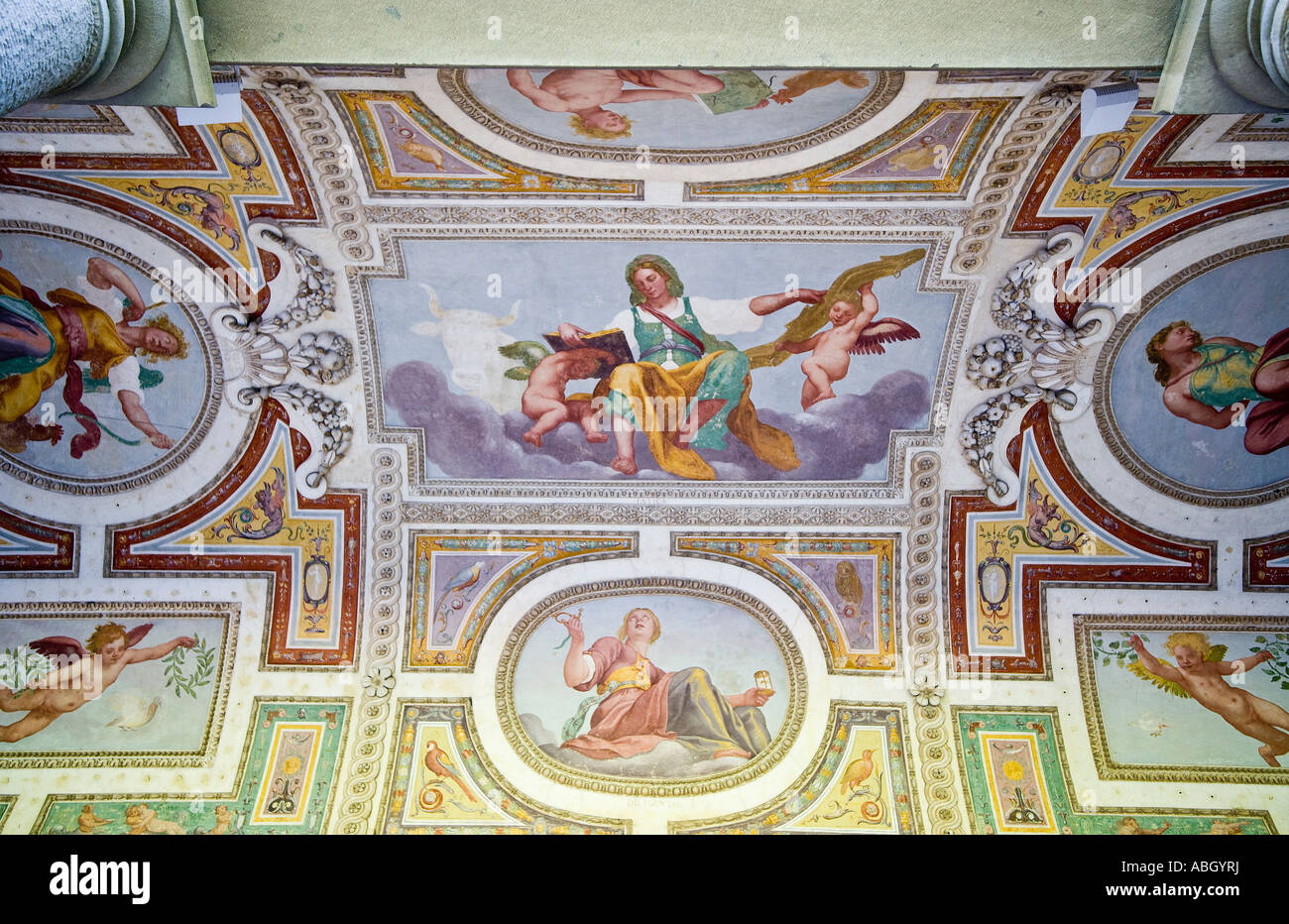 Frescoed ceiling Medici Villa Artimino Tuscany Italy Stock Photo - Alamy