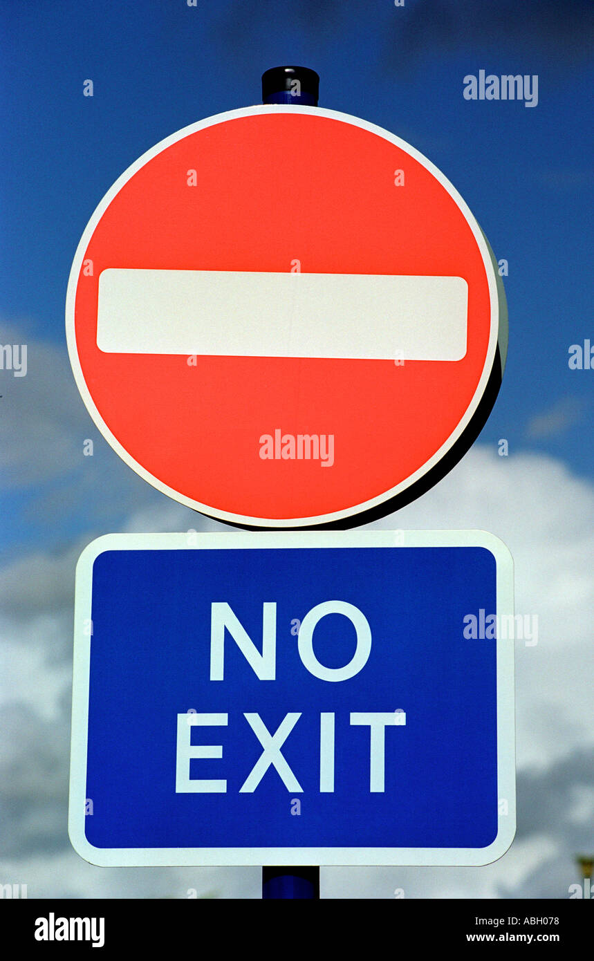 No Exit sign Stock Photo - Alamy