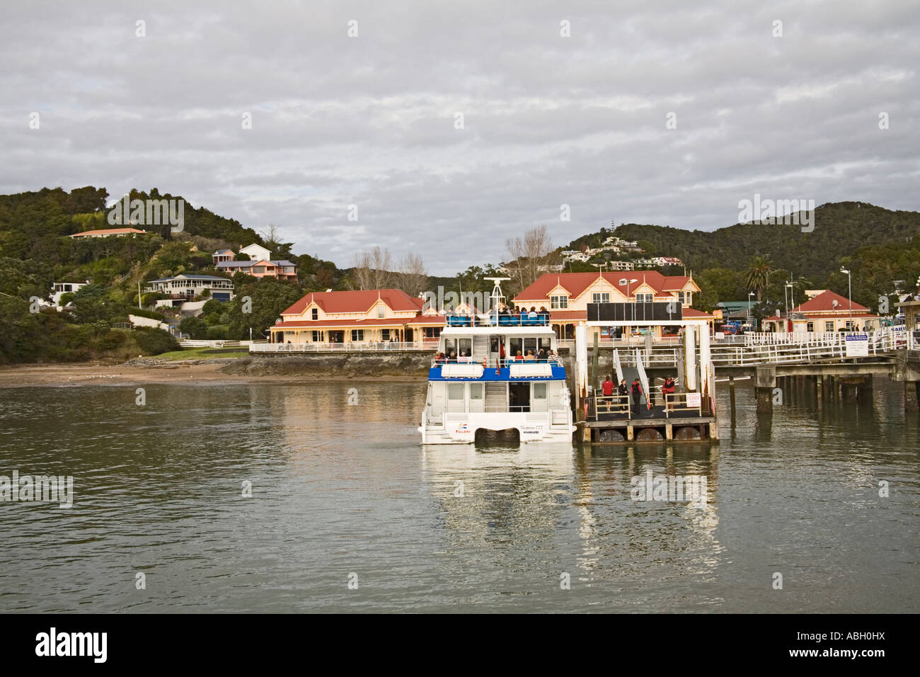 PAIHIA BAY OF ISLANDS NORTH ISLAND NEW ZEALAND May Tourist cruise boat ...