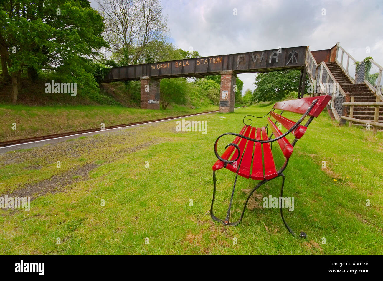 Bala Station Wales Runs from Bala to Llanuwchllyn along Bala Lake Stock ...