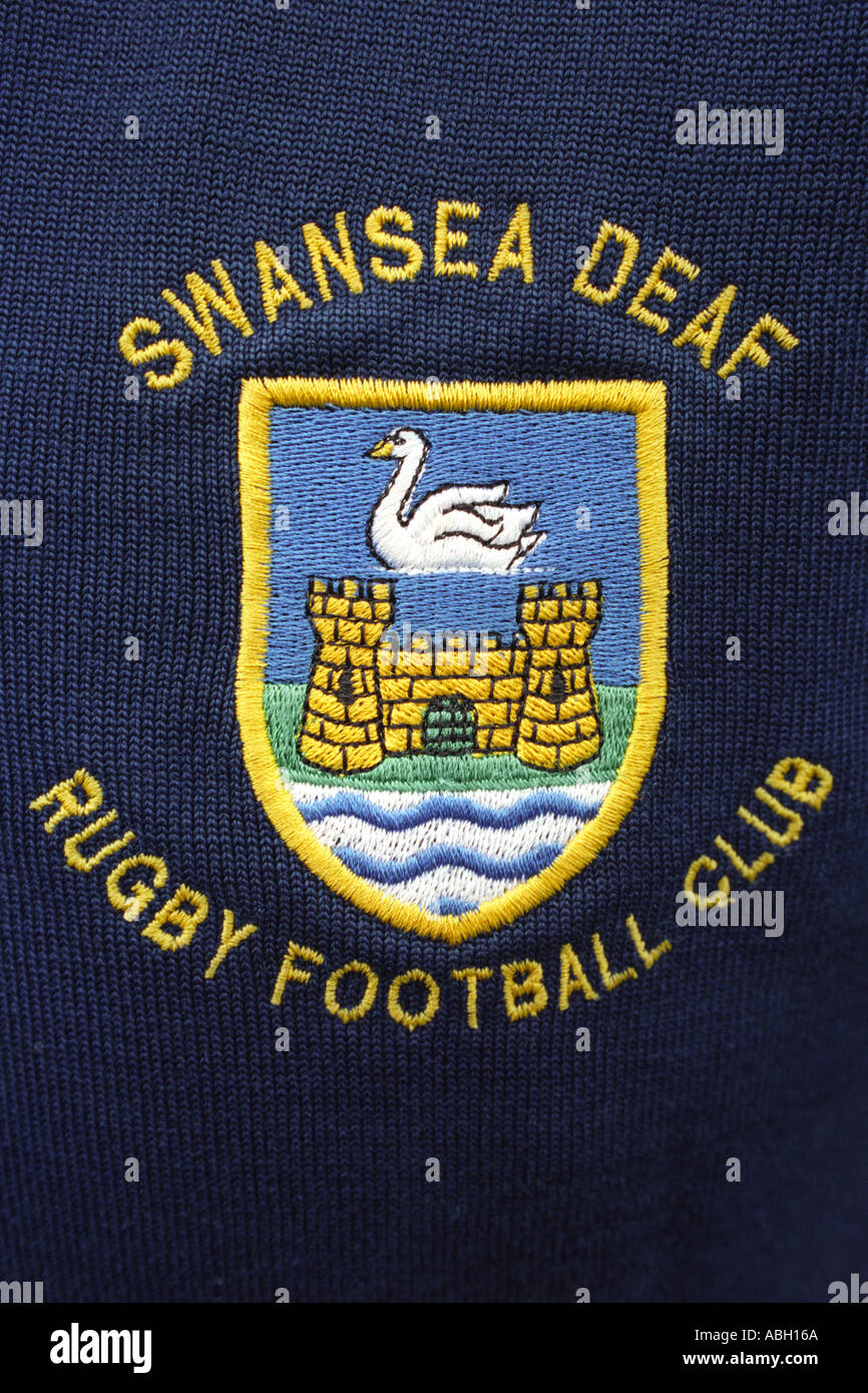 Badge of Swansea Deaf Rugby Football Club Stock Photo - Alamy