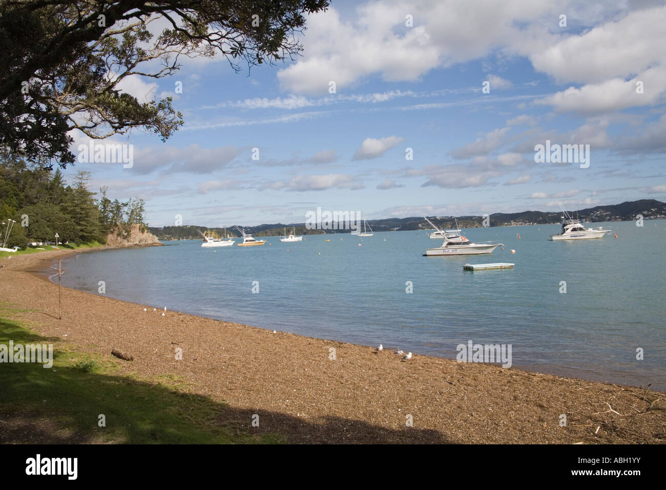 RUSSELL BAY OF ISLANDS NORTH ISLAND NEW ZEALAND May Looking along the ...