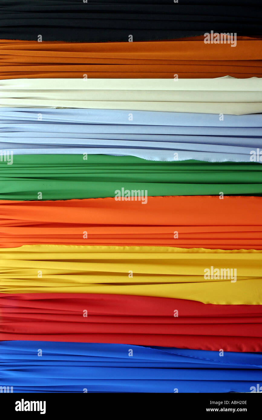 Indoor rag market Materials silk cloth fabric Stock Photo - Alamy