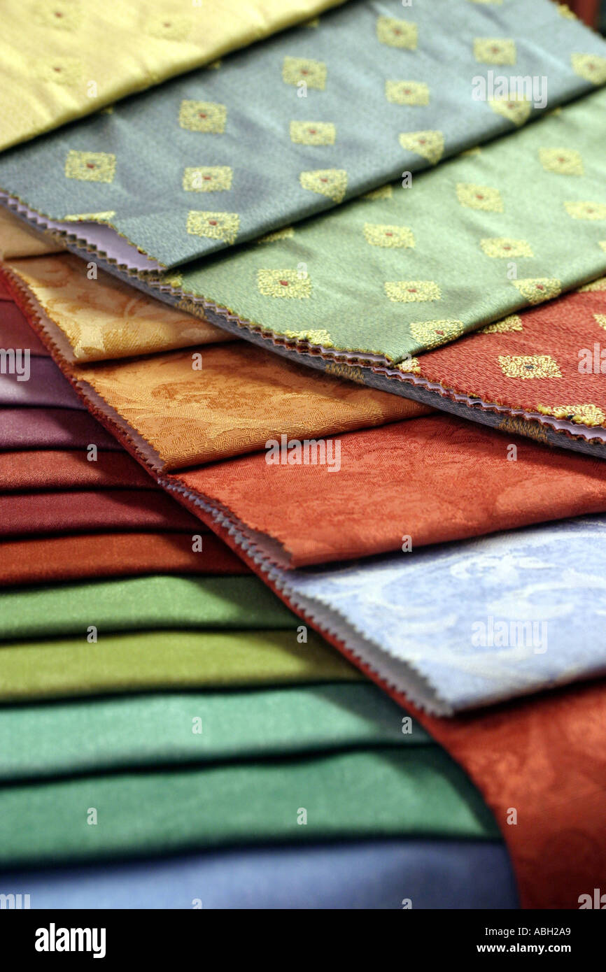 Indoor rag market Materials silk cloth fabric Stock Photo - Alamy