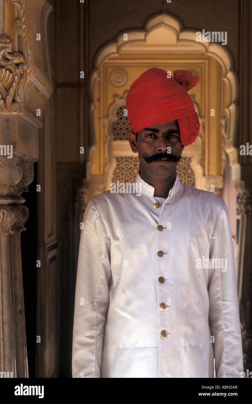 INDIA Rajasthan Guard at the City Palace Jaipur Stock Photo - Alamy