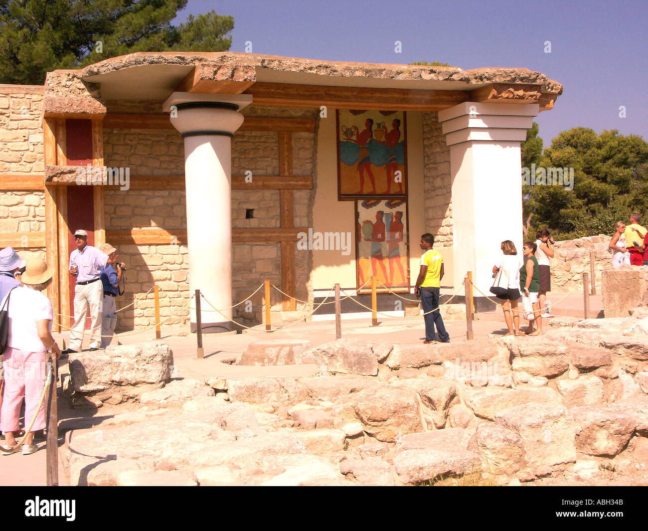 Knossos the Minoan Capital of Crete Palace Ruins Stock Photo - Alamy