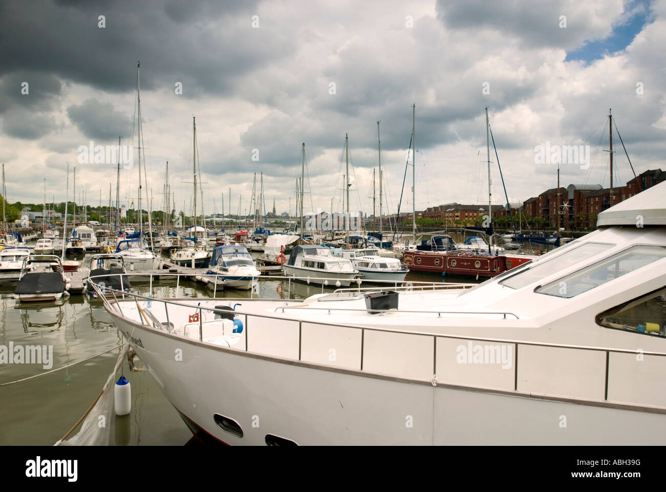 Preston docks and marina Stock Photo - Alamy