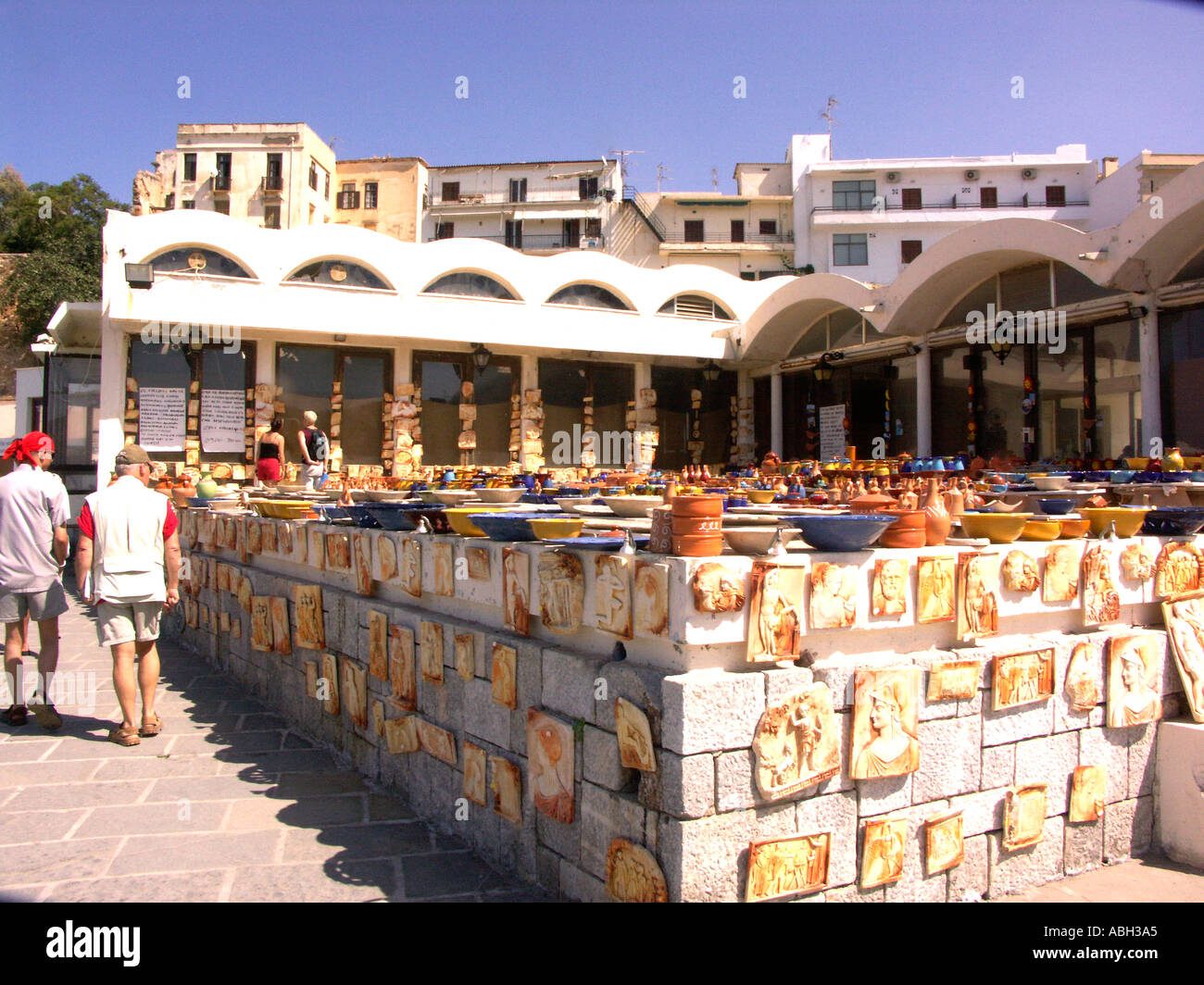 Pottery Display Chania Bay Crete Stock Photo - Alamy