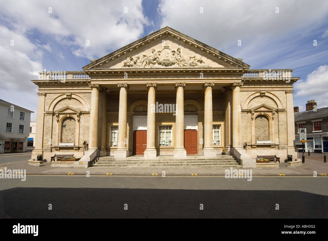 The Corn Exchange building at Bury St Edmunds in Suffolk Stock Photo ...