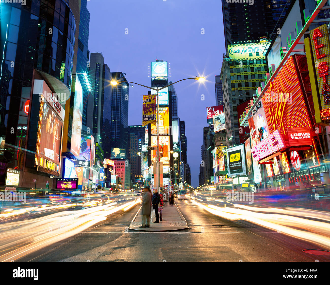 Times Square at night Stock Photo - Alamy