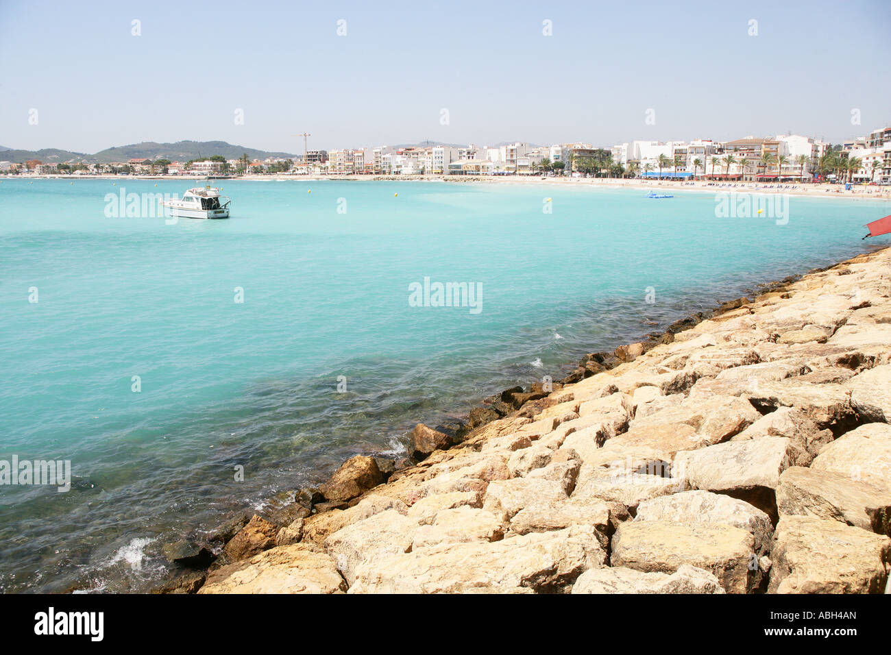 Javea Valencia spain costa blanca beach sea front port Stock Photo - Alamy