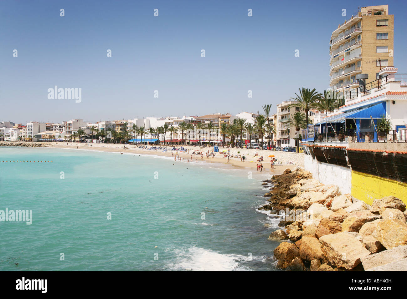 Javea Valencia spain costa blanca beach sea front port Stock Photo - Alamy