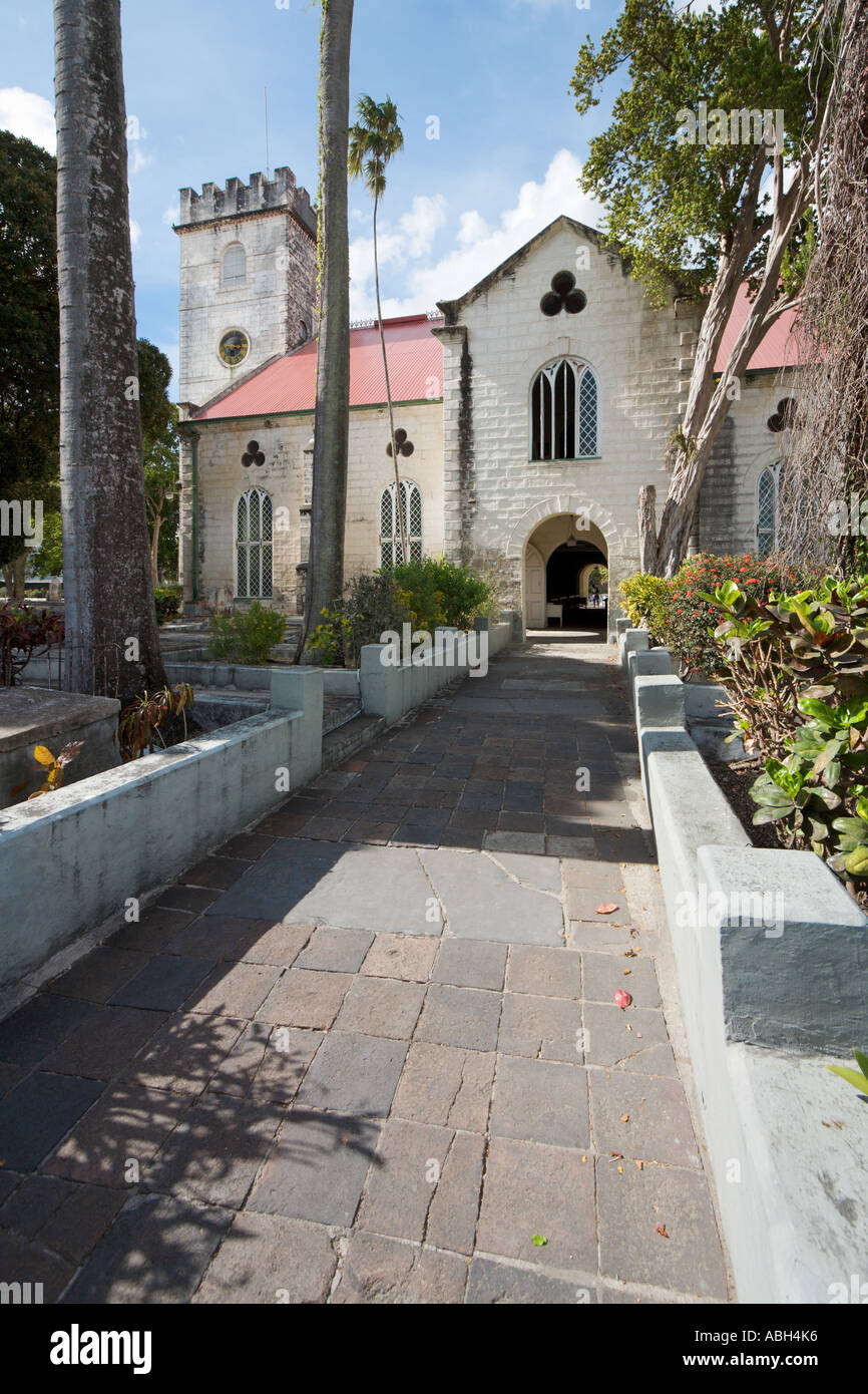 St Michael's Cathedral looking down path through the graveyard ...