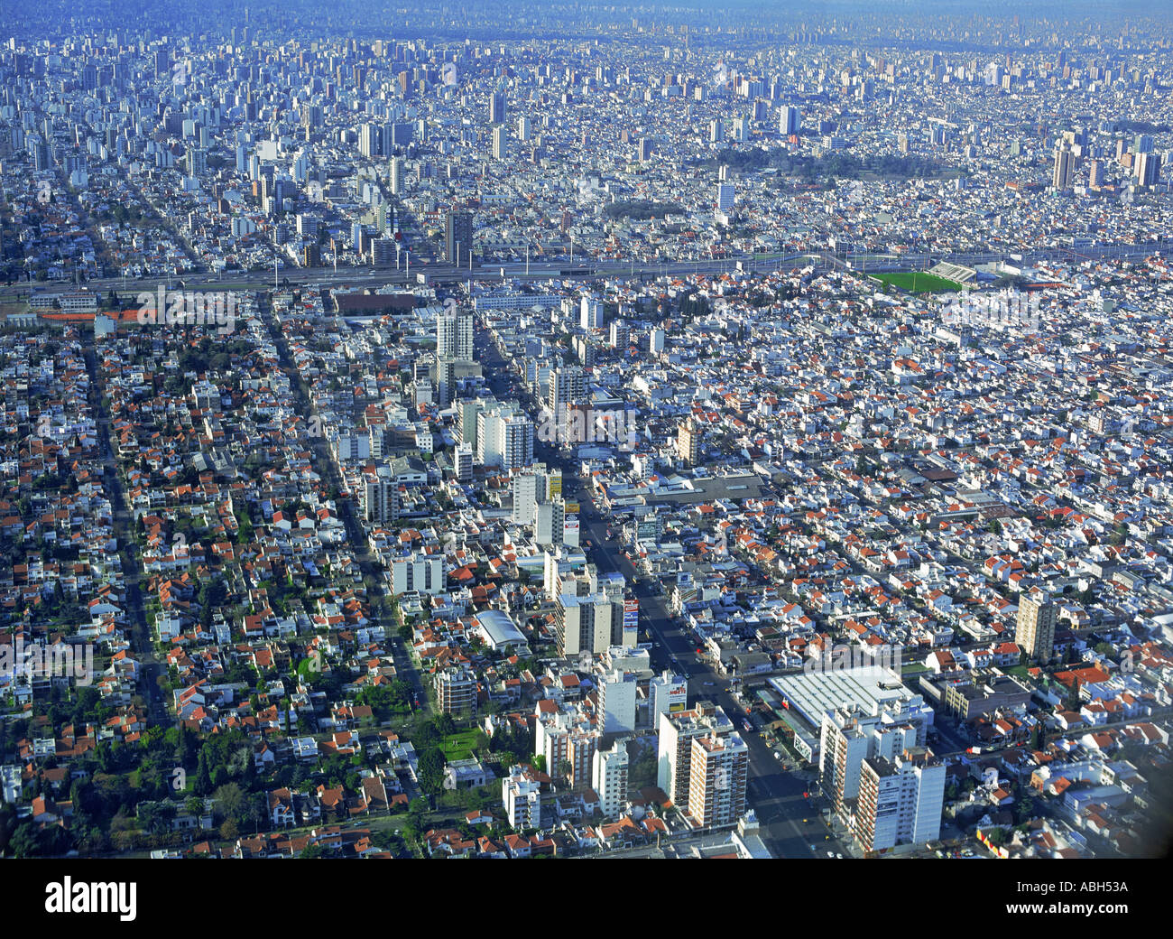 Aerial view Buenos Aires residence and highrises Stock Photo: 2381113 ...