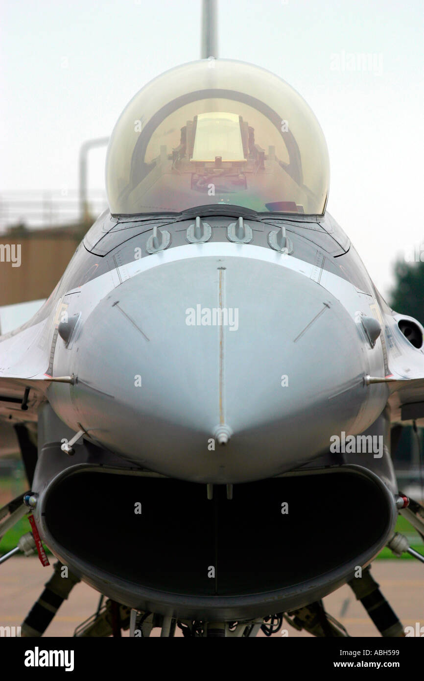 F16 fighter jet nosecone Stock Photo - Alamy