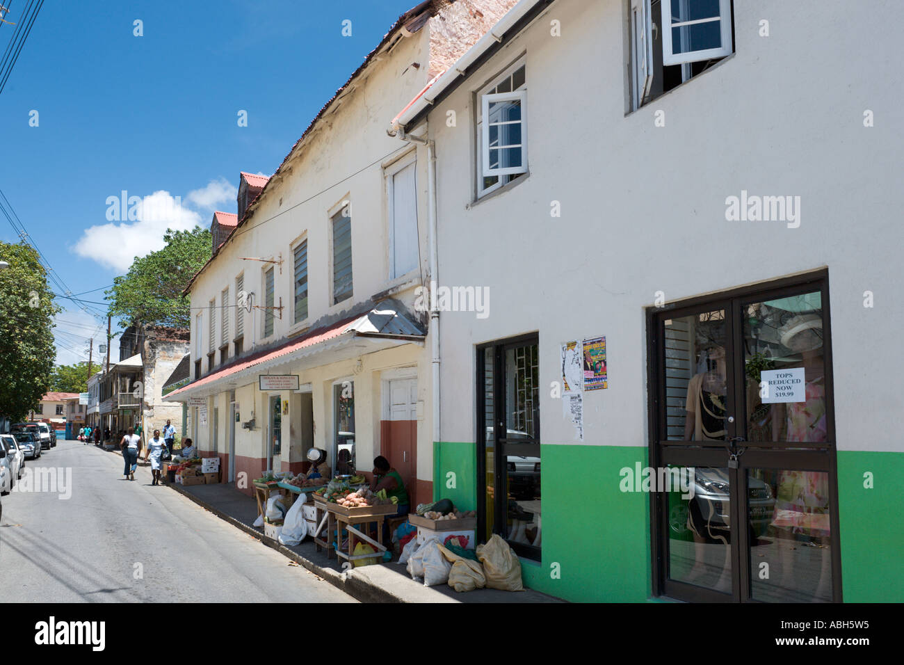 Shops in the town centre, Speightstown, West Coast, Barbados, Lesser ...