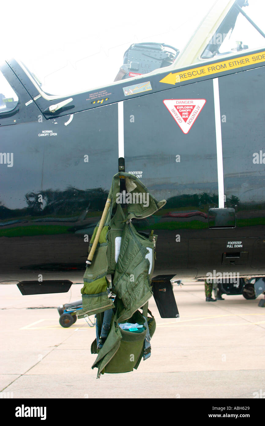 Bae Hawk jet trainer cockpit flying gear Stock Photo - Alamy