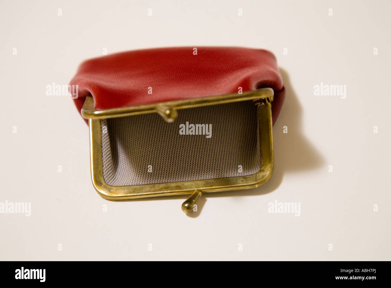 womens empty red plastic clam purse Stock Photo - Alamy