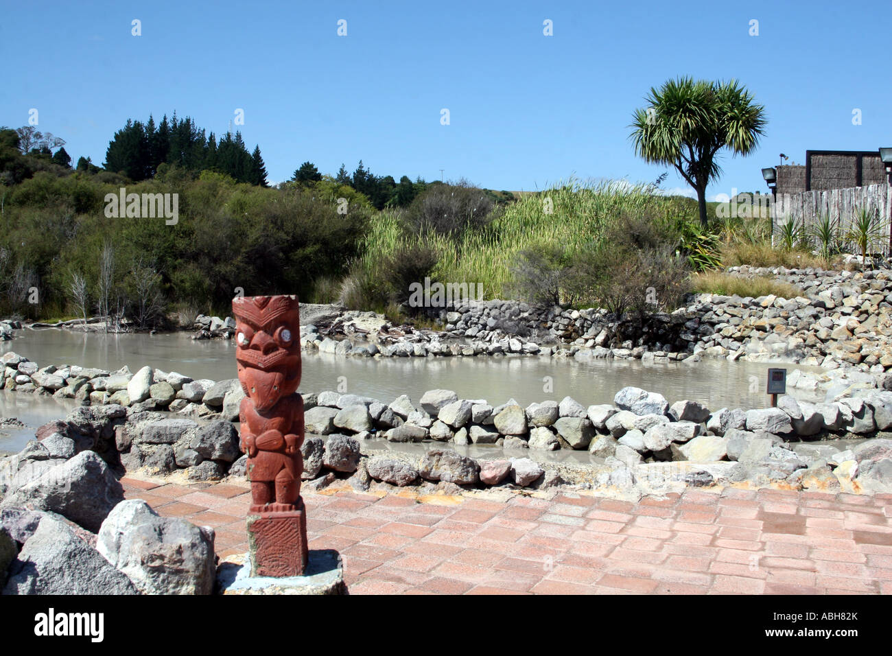 Hell's gate geothermal site located in Rotorua, New Zealand Stock Photo ...