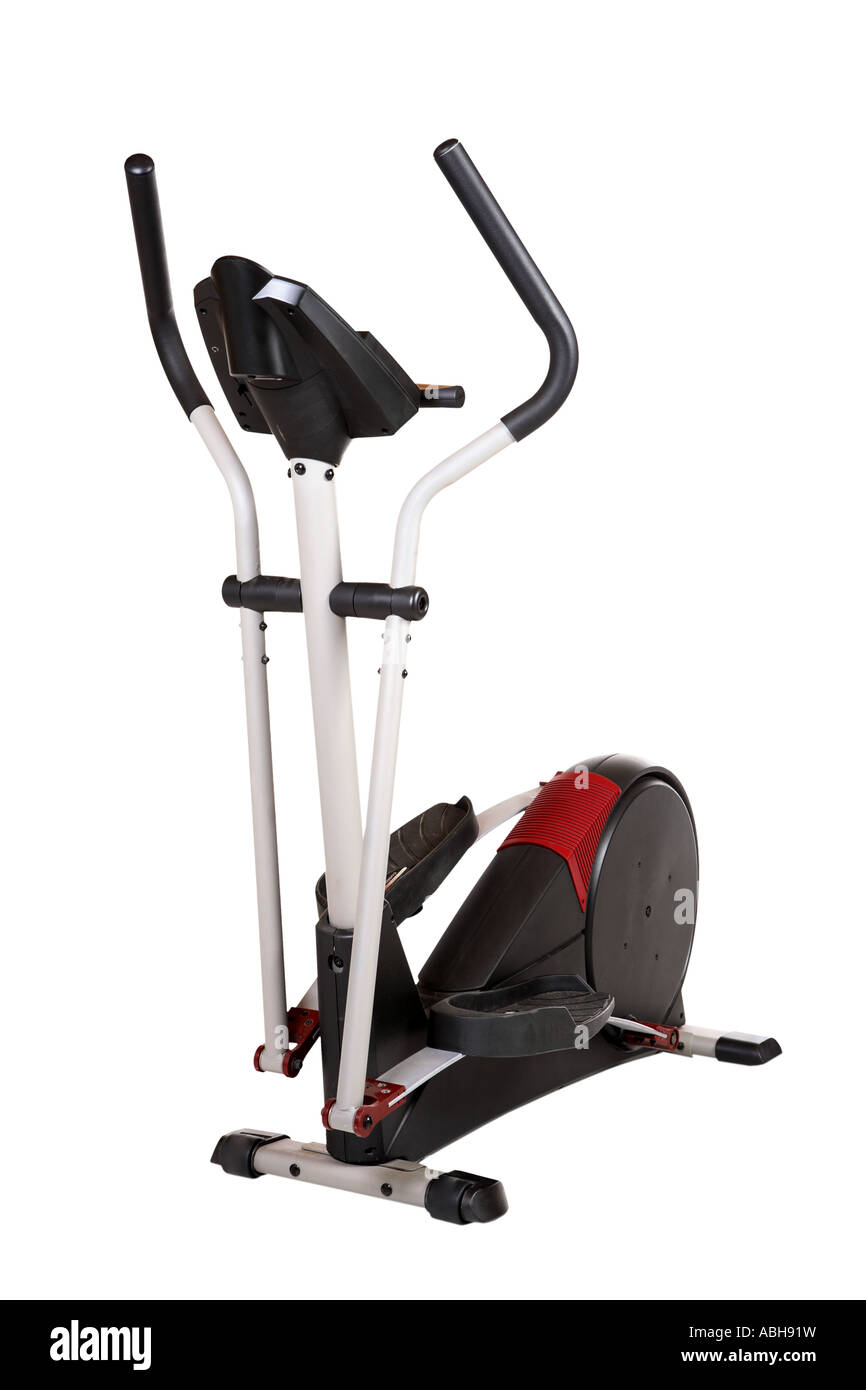 Elliptical exercise equipment cut out on white background Stock Photo ...
