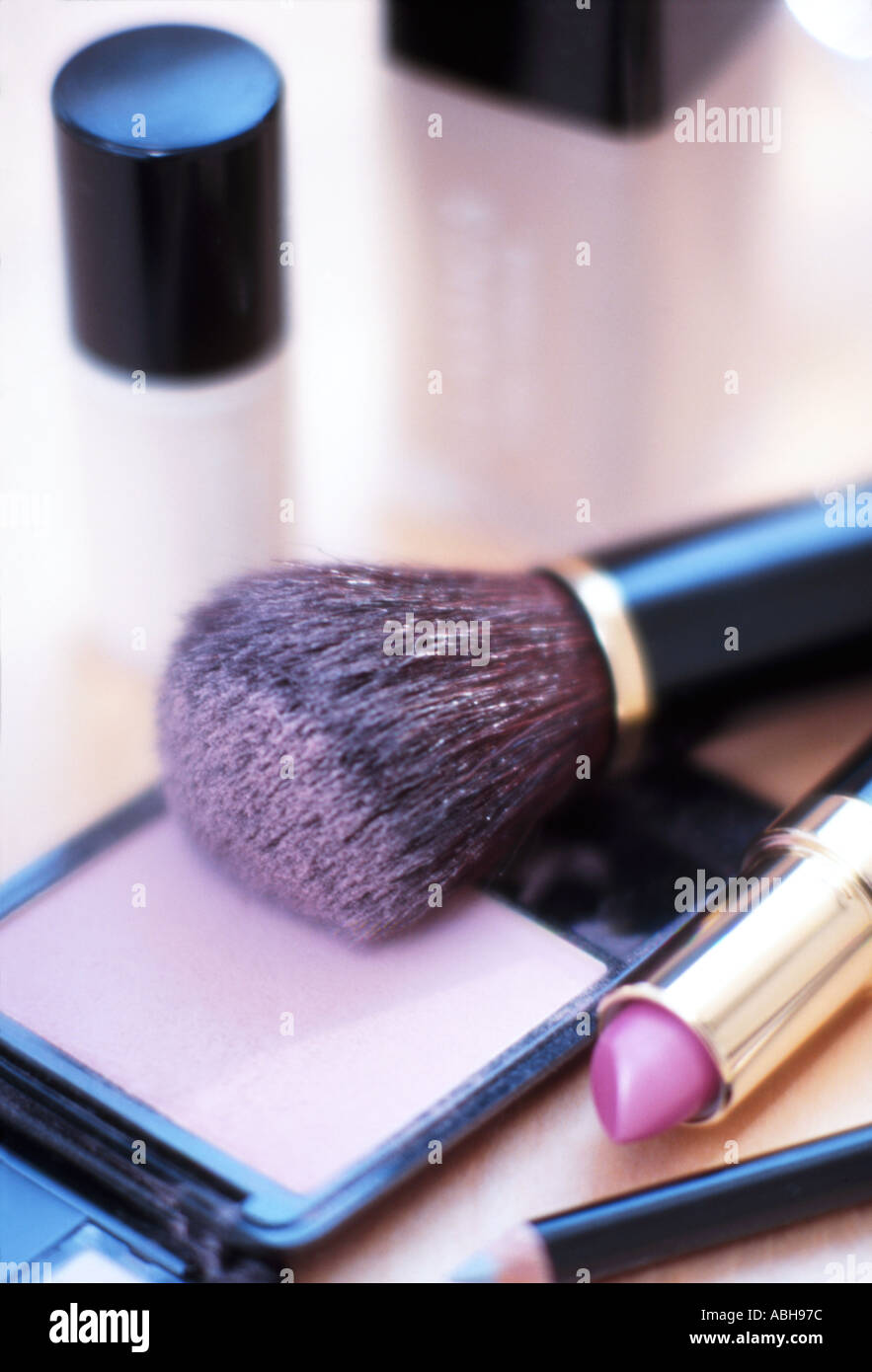 Collection of make up items Stock Photo - Alamy