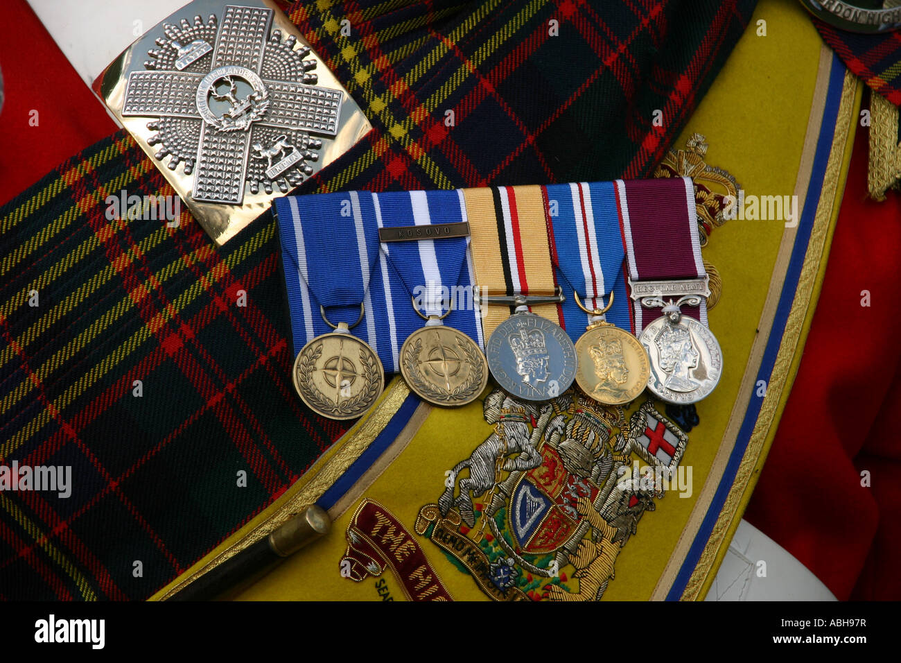 Soldier's Medals at at Lonach Gathering Strathdon Stock Photo - Alamy