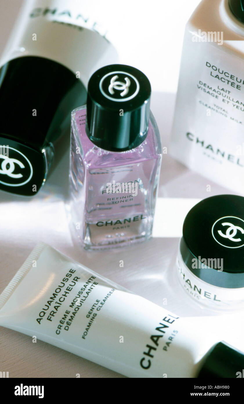 Chanel cleansing and toning products Stock Photo - Alamy