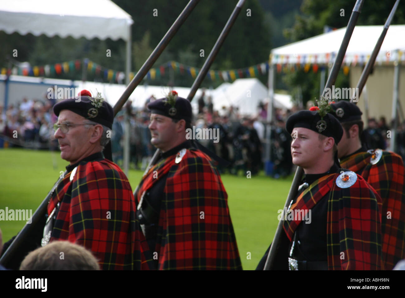Men of Lonach at Lonach Gathering Strathdon Stock Photo - Alamy