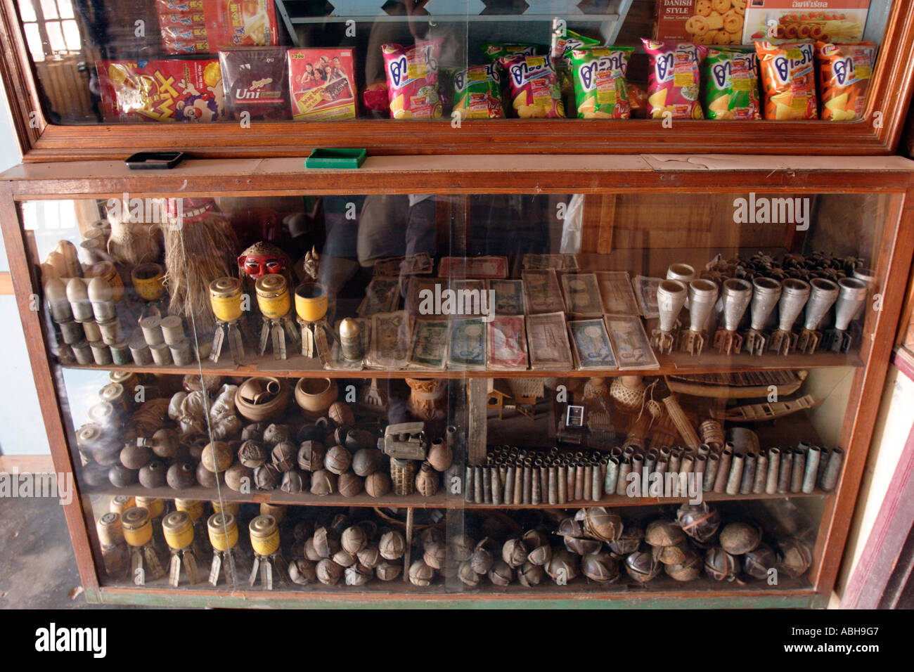 Various cluster bomblets (bombie) and other war remnants on display in ...