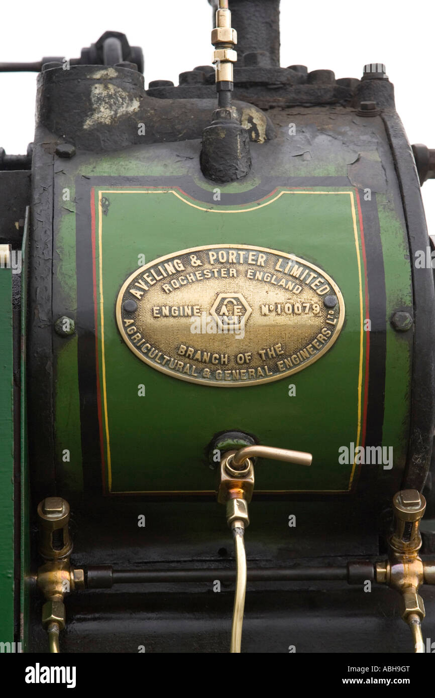 close up of a Aveling & Porter traction engine Stock Photo - Alamy