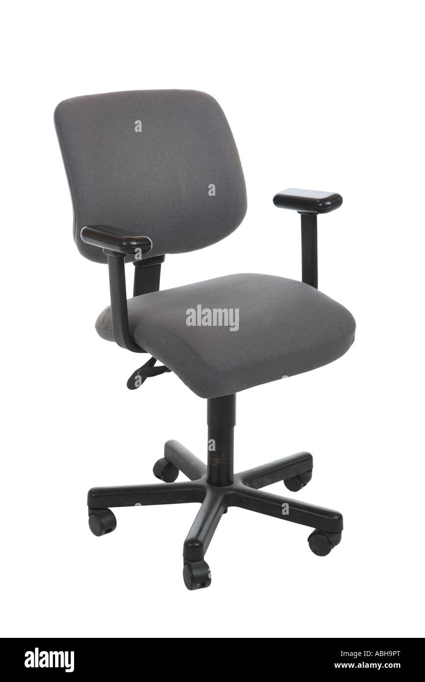 Office chair cut out on white background Stock Photo - Alamy