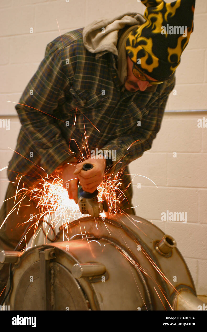 Grinding and sparks Stock Photo - Alamy