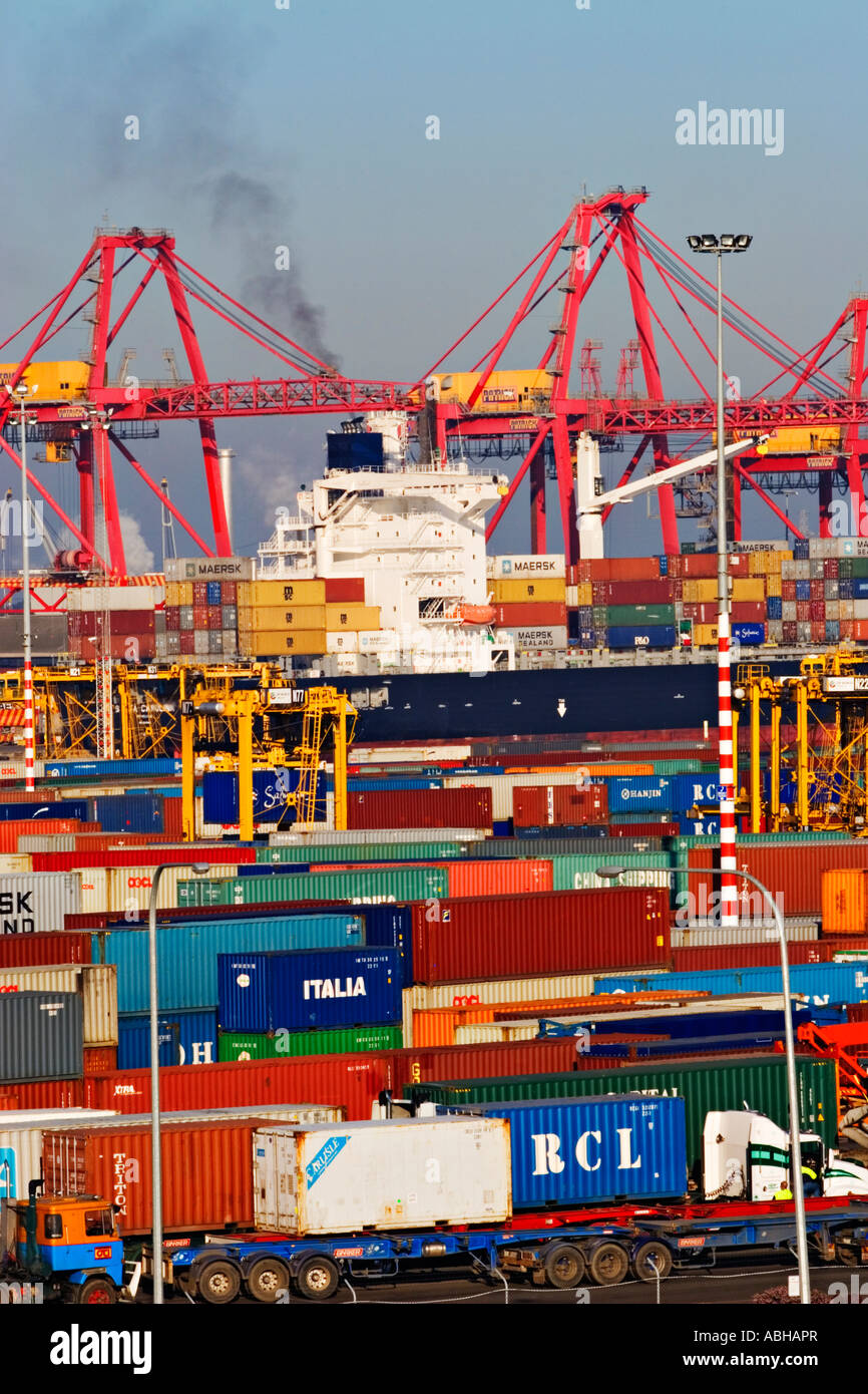 Shipping Industry / A busy Shipping Container Terminal,the Port of ...