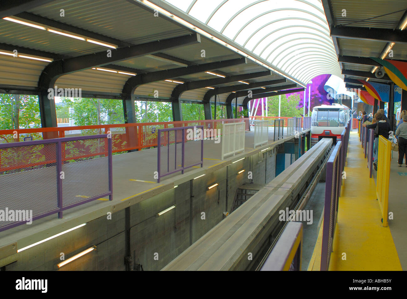 Seattle Center Monorail station, the station for the Space Needle ...