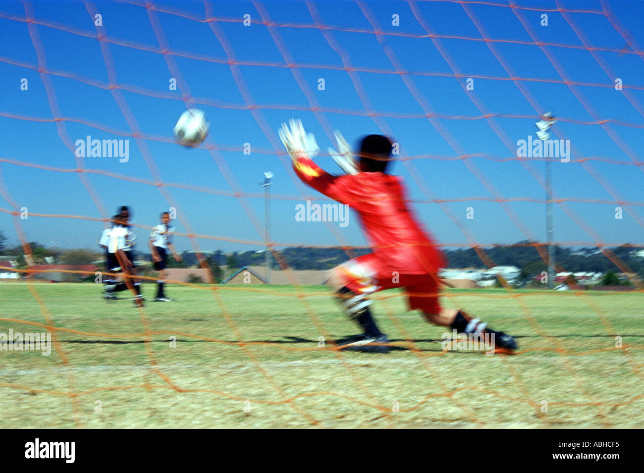 Child goalie uniform soccer african hi-res stock photography and images ...