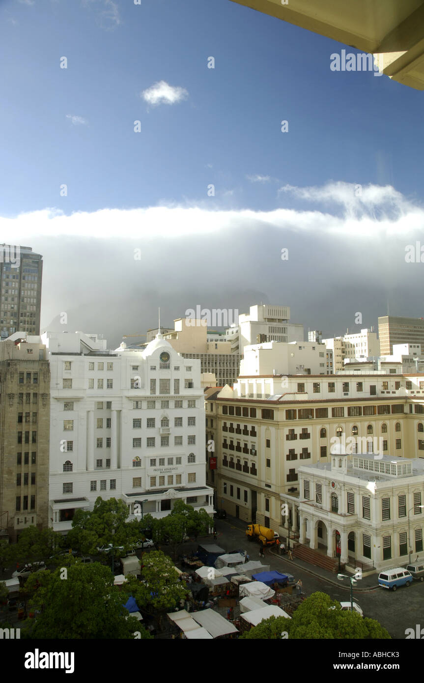 Aerial view of Green Market Square Market in Cape Town South Africa ...