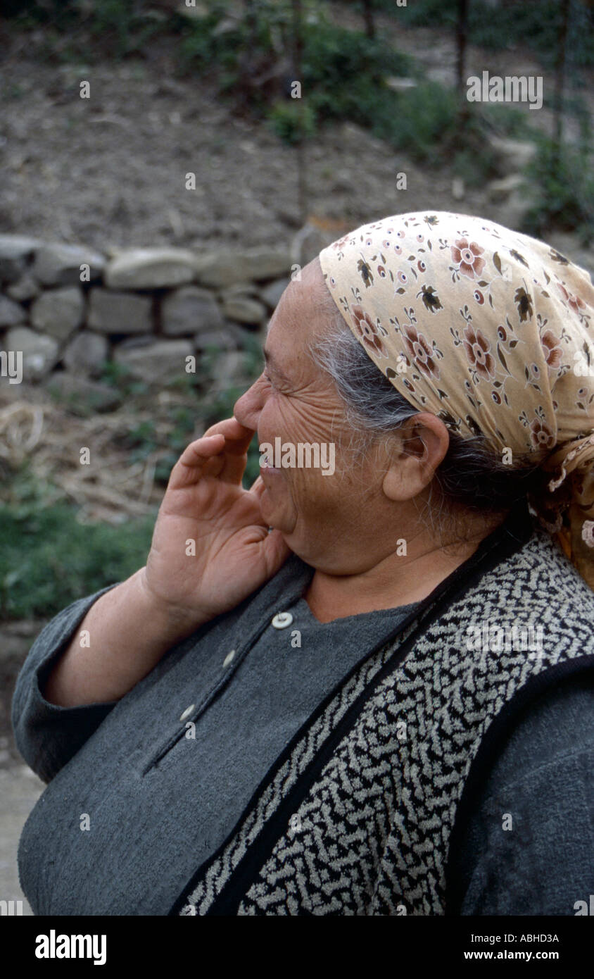 local lady in small village outside Tekirdag Stock Photo - Alamy