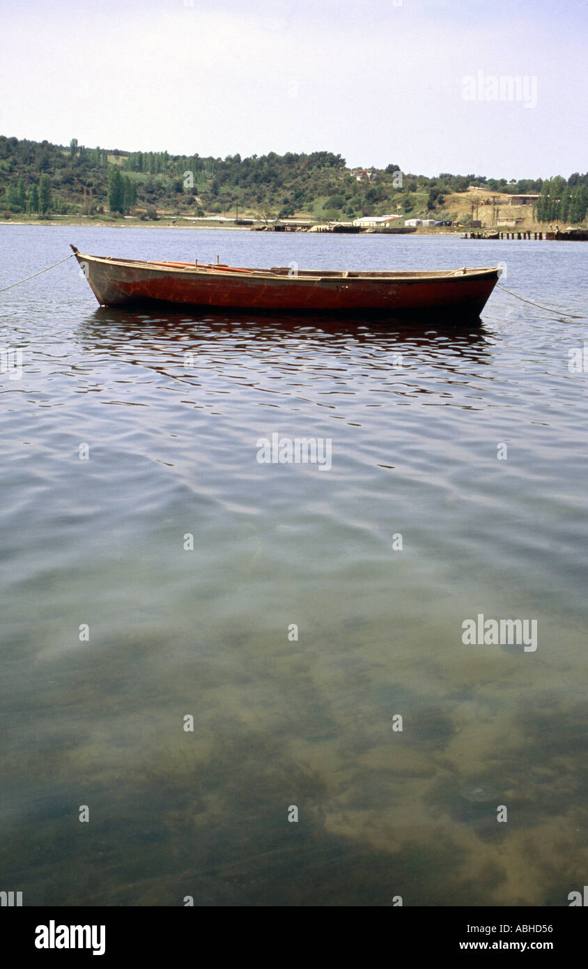 Empty row boat in Turkey Stock Photo - Alamy