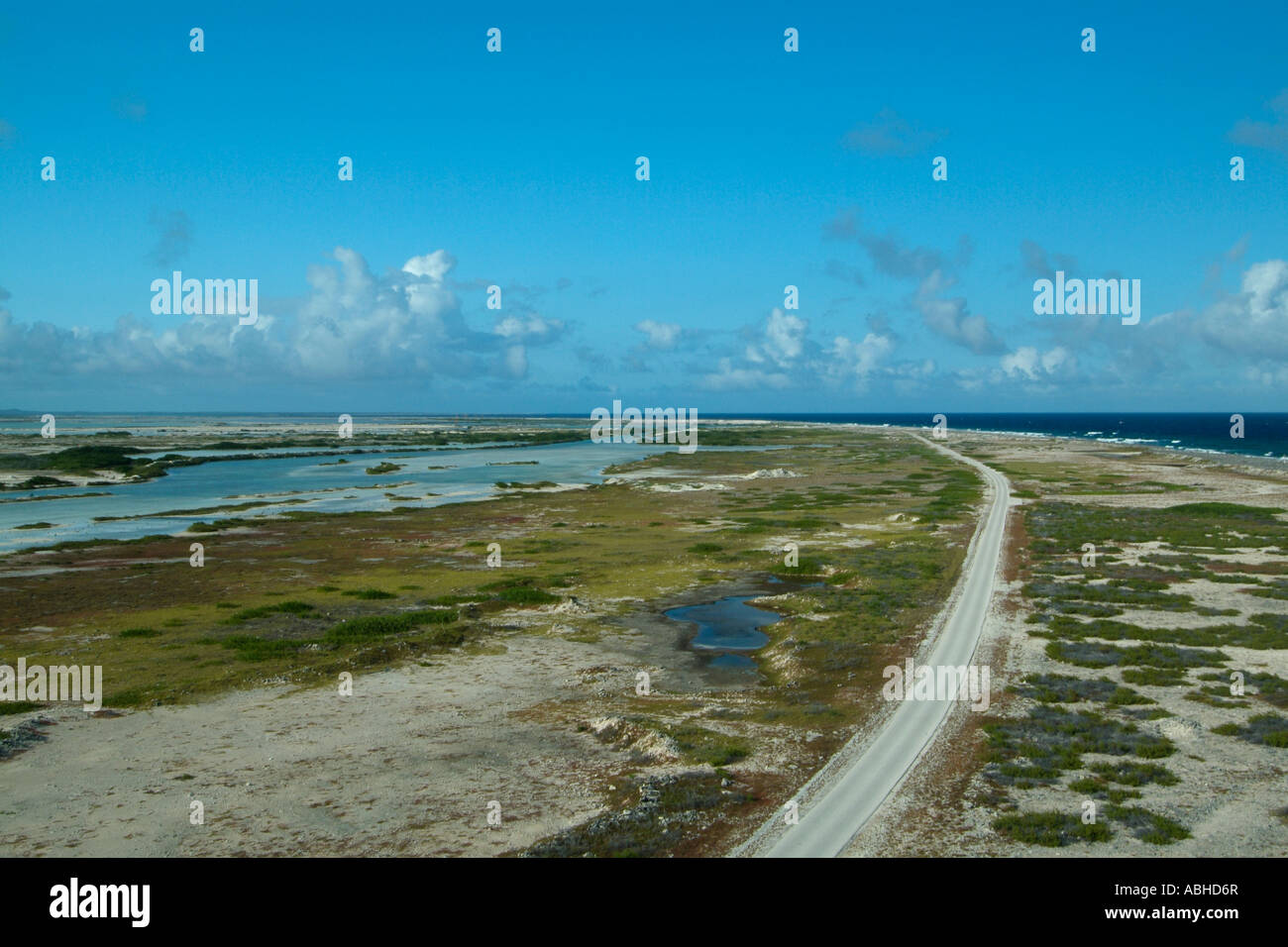 Aerial view of the south of Bonaire Stock Photo - Alamy