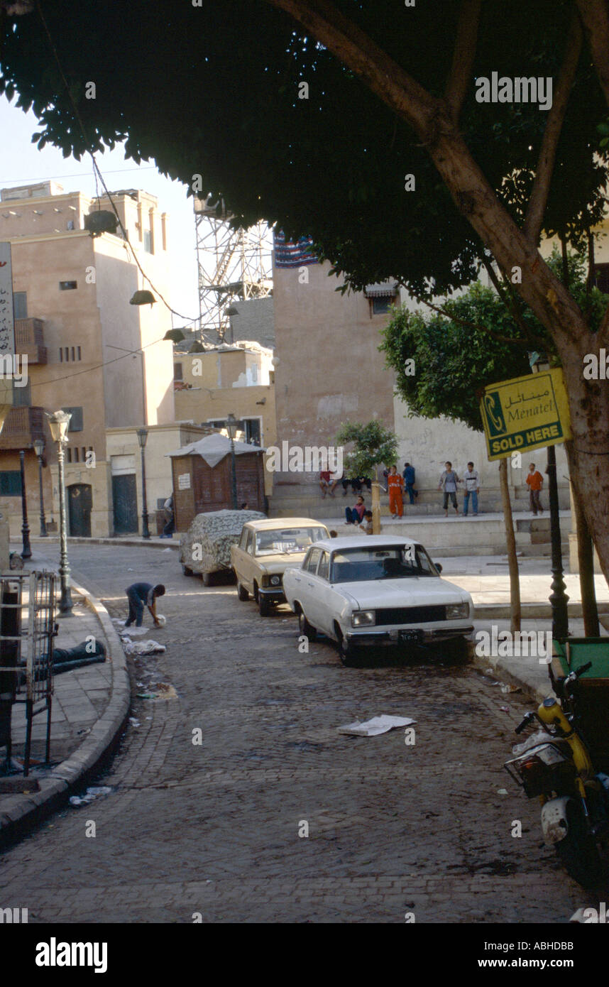 A quiet street in Coptic Cairo Egypt Stock Photo - Alamy