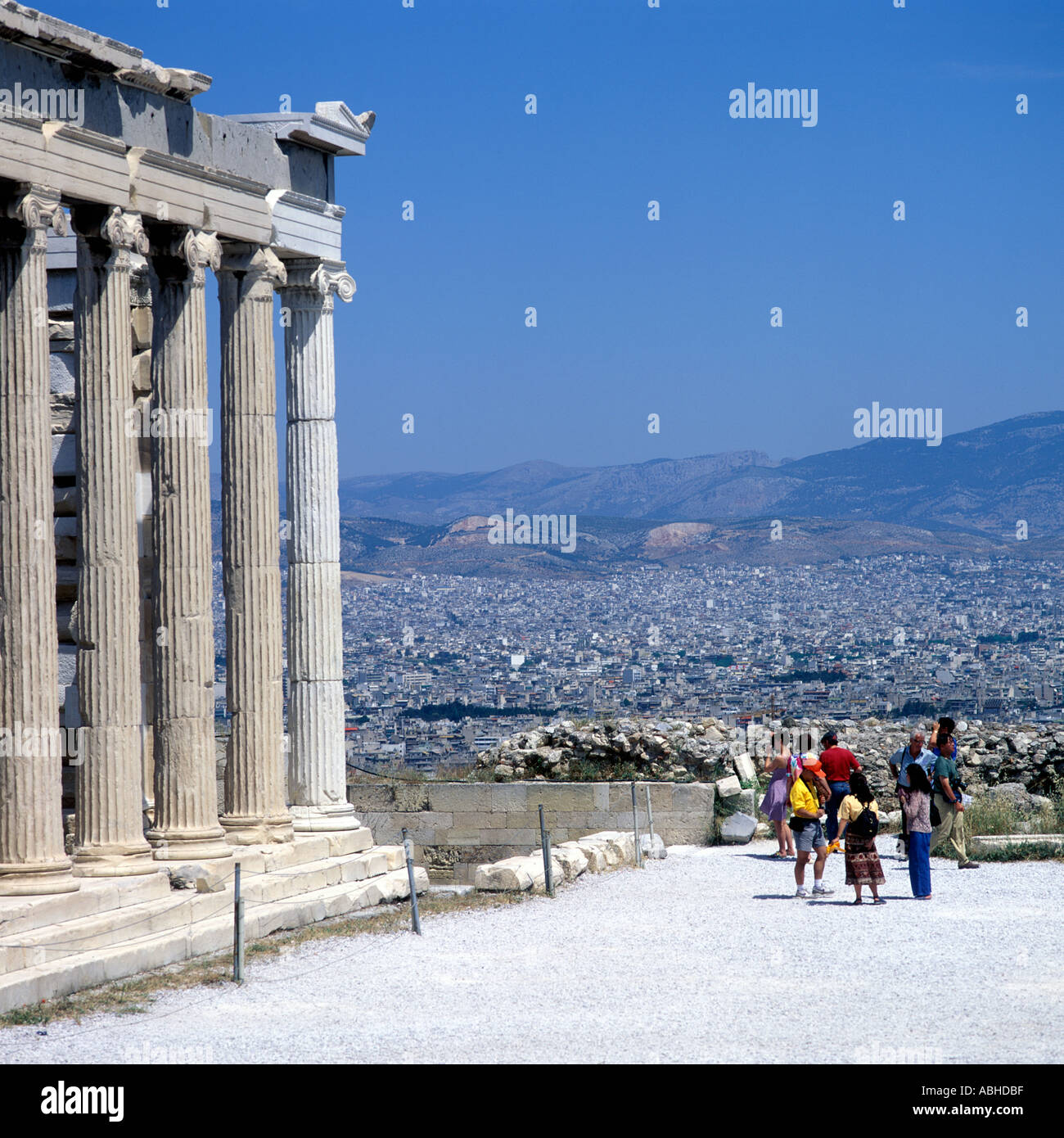 VIEW OVER ATHENS FROM THE ACROPOLIS Stock Photo - Alamy