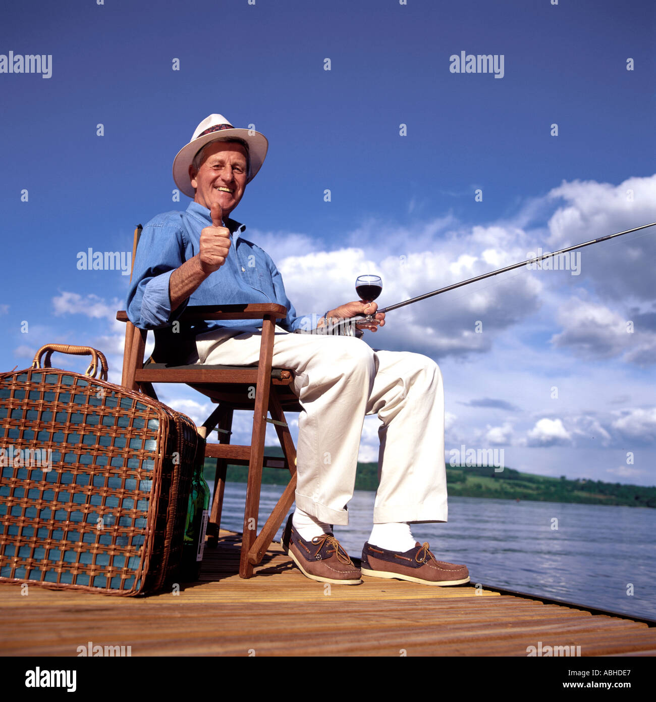 Retired men fishing hi-res stock photography and images - Alamy