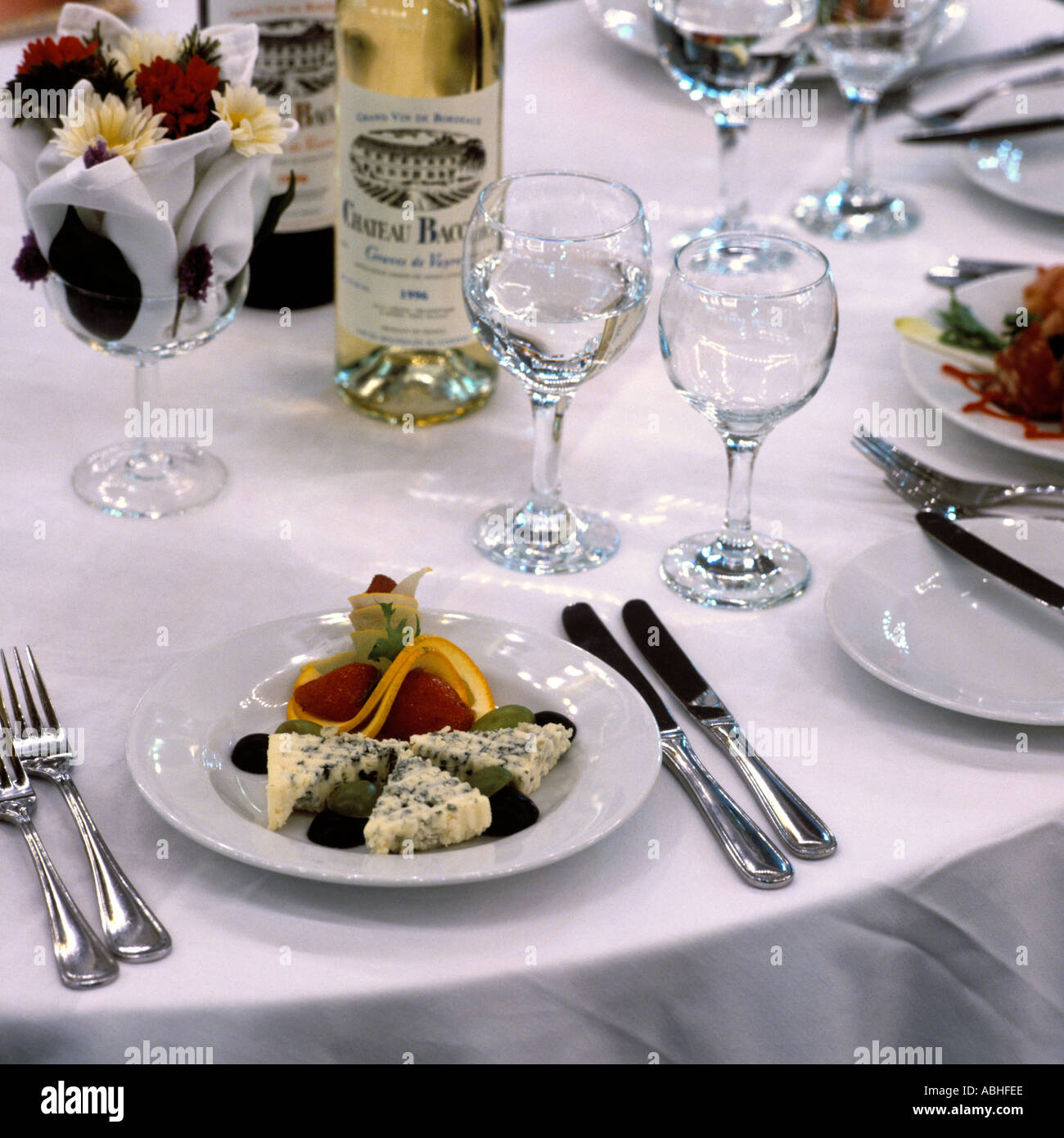 RESTAURANT TABLE AND STARTERS Stock Photo - Alamy