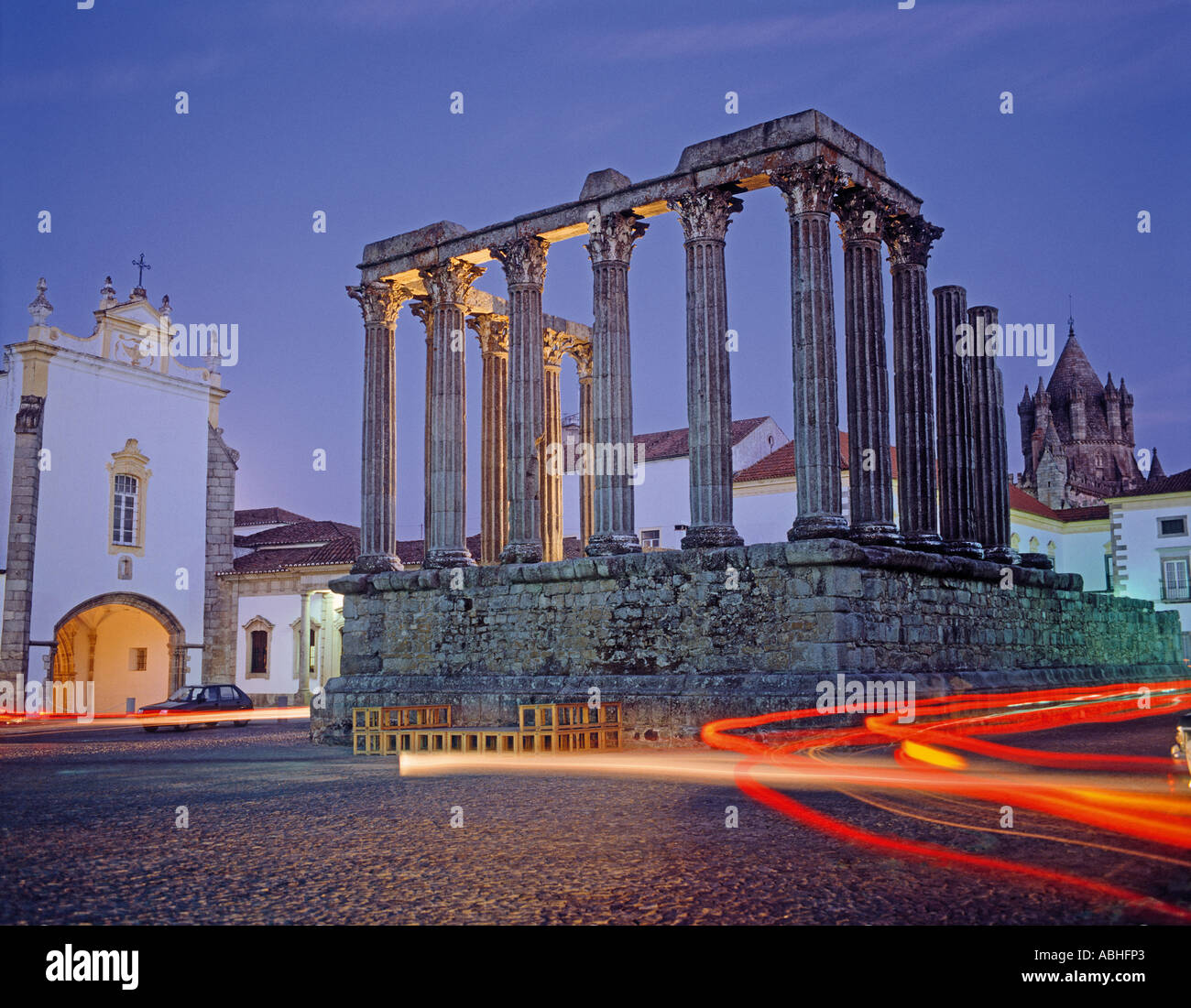 Evora, Alentejo Province, Portugal. Second century Roman temple of ...