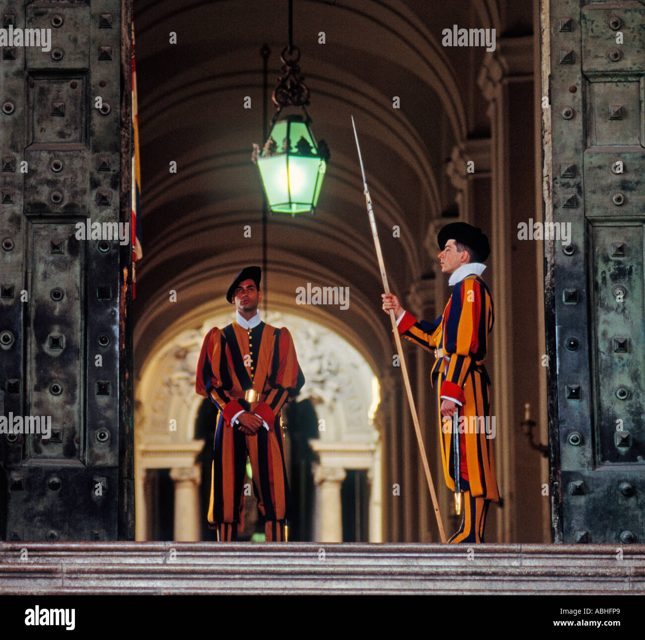 Rome Italy Swiss guards at the Vatican Stock Photo - Alamy
