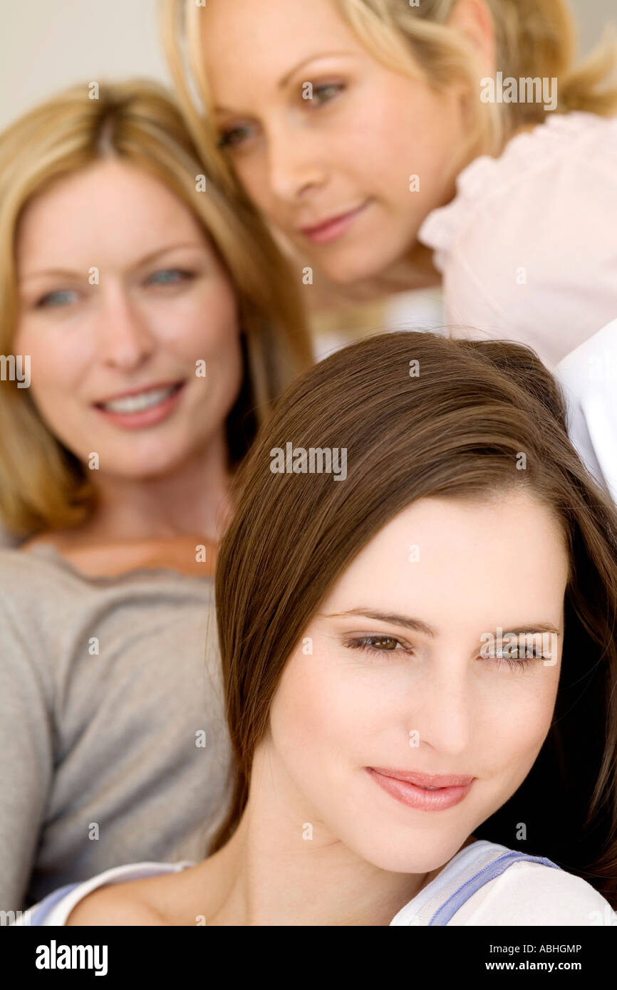 Three thinking women, indoors Stock Photo - Alamy
