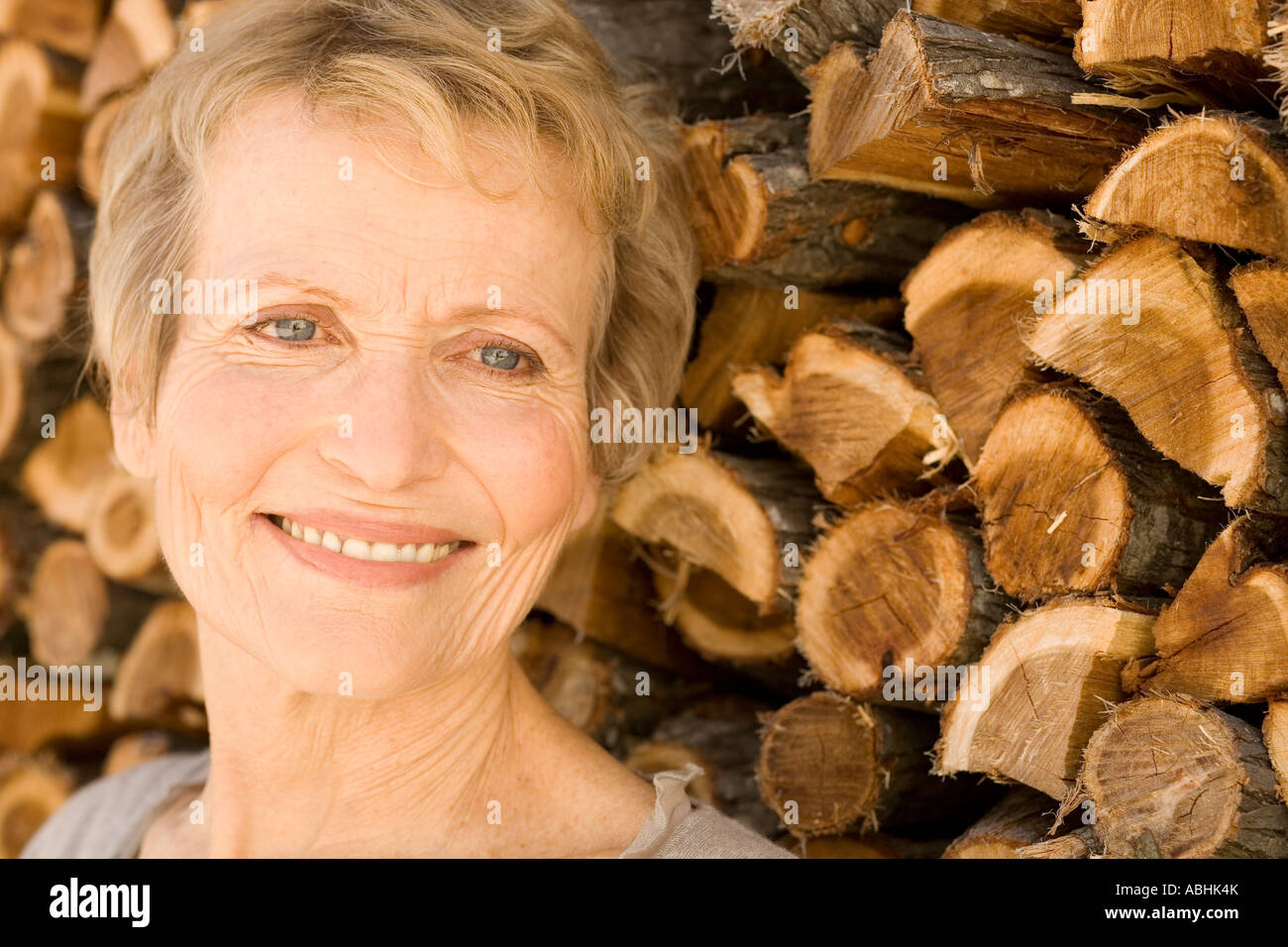 Portrait of smiling senior woman Stock Photo - Alamy