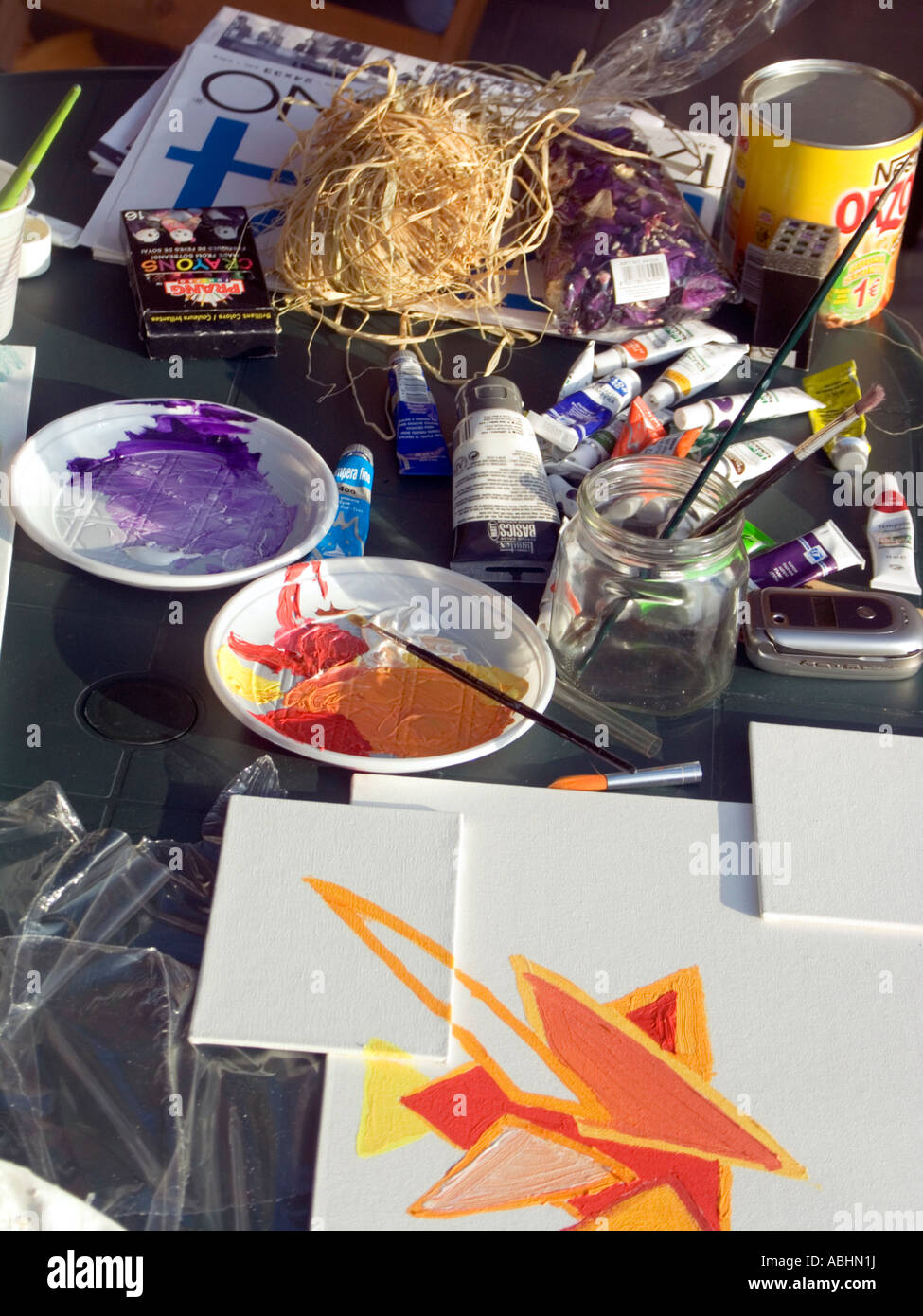 paint color activity , outdoor Stock Photo - Alamy